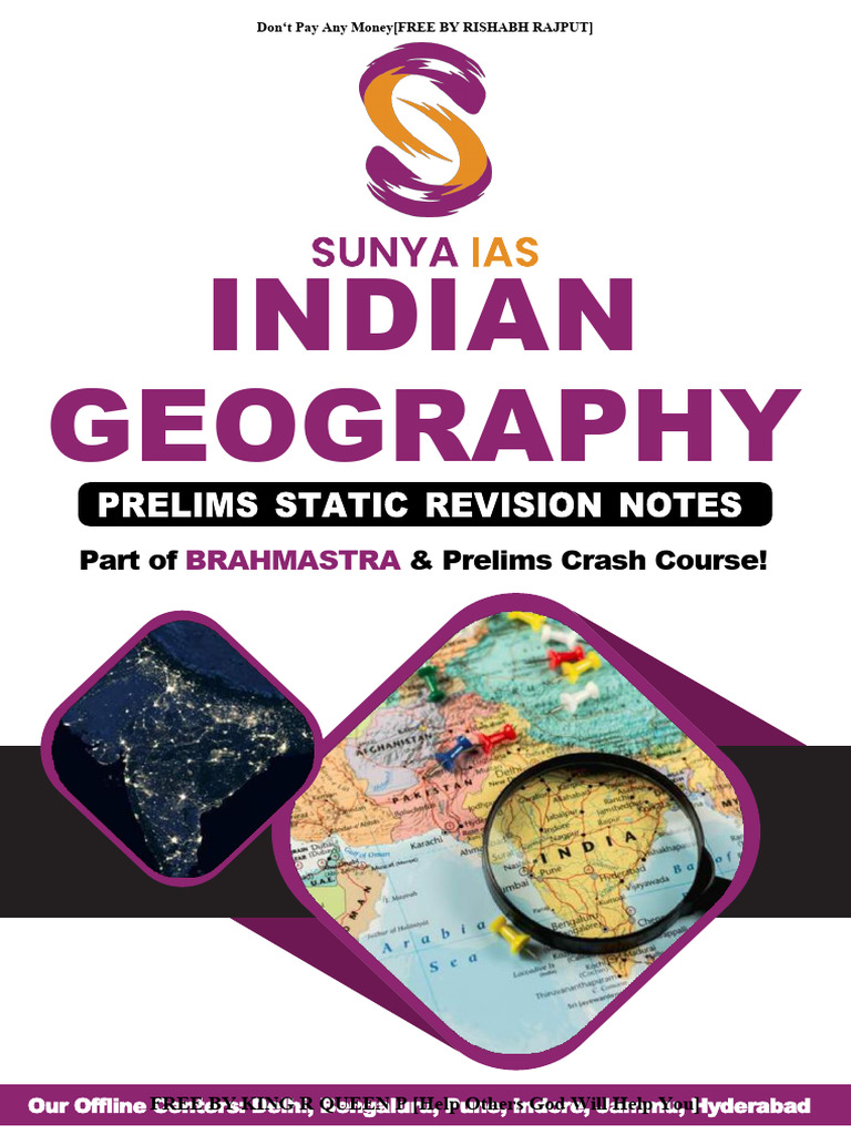 Indian Geography Part 1 Sunya Prelims2024Notes KING R QUEEN P | PDF ...