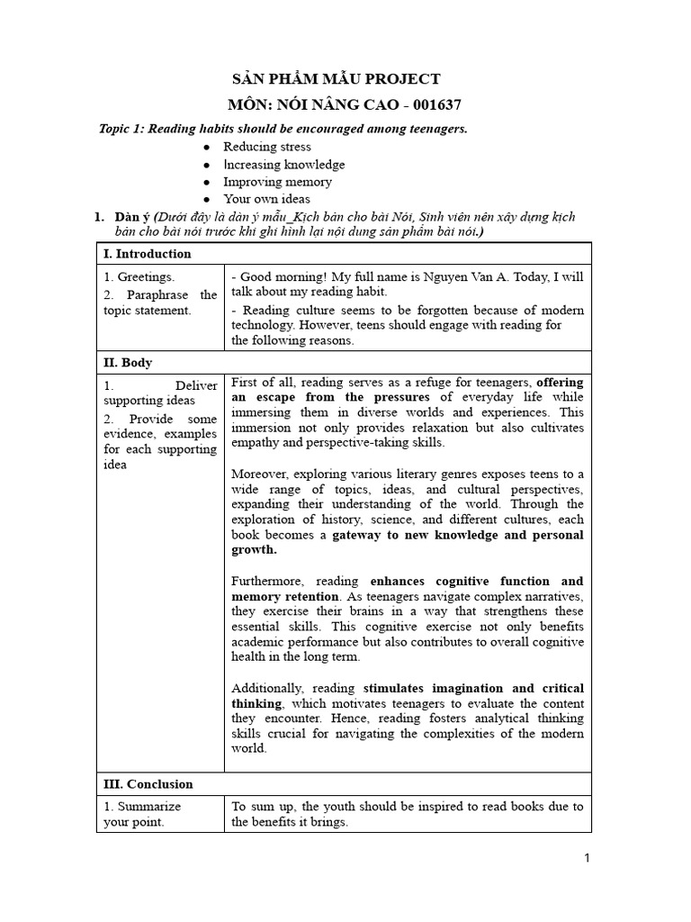 001637 Project Sample Script.docx | PDF | Adolescence | Learning