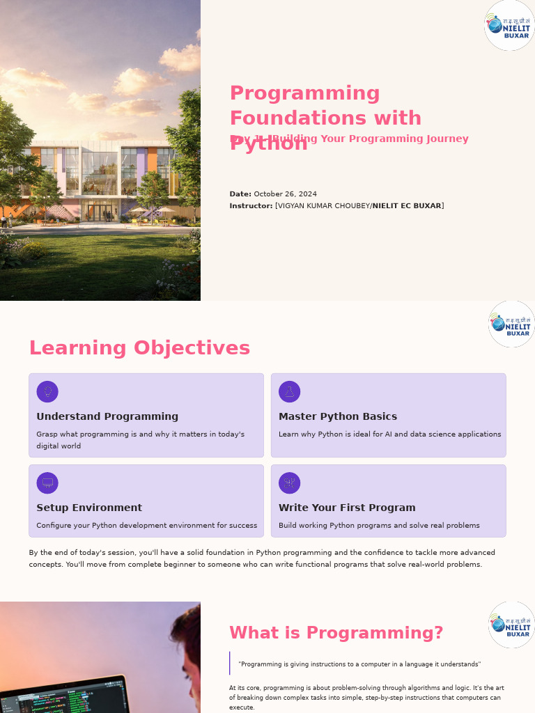 Python Programming Foundations Course | PDF | Boolean Data Type ...