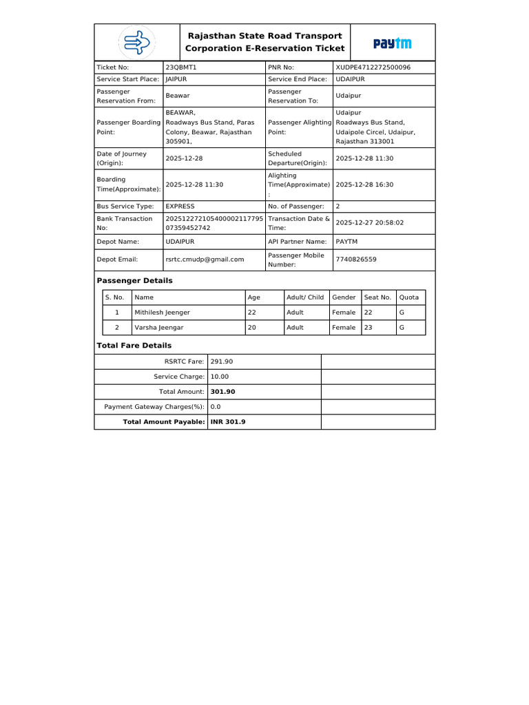 Bus Ticket | PDF | Transport | Public Transport