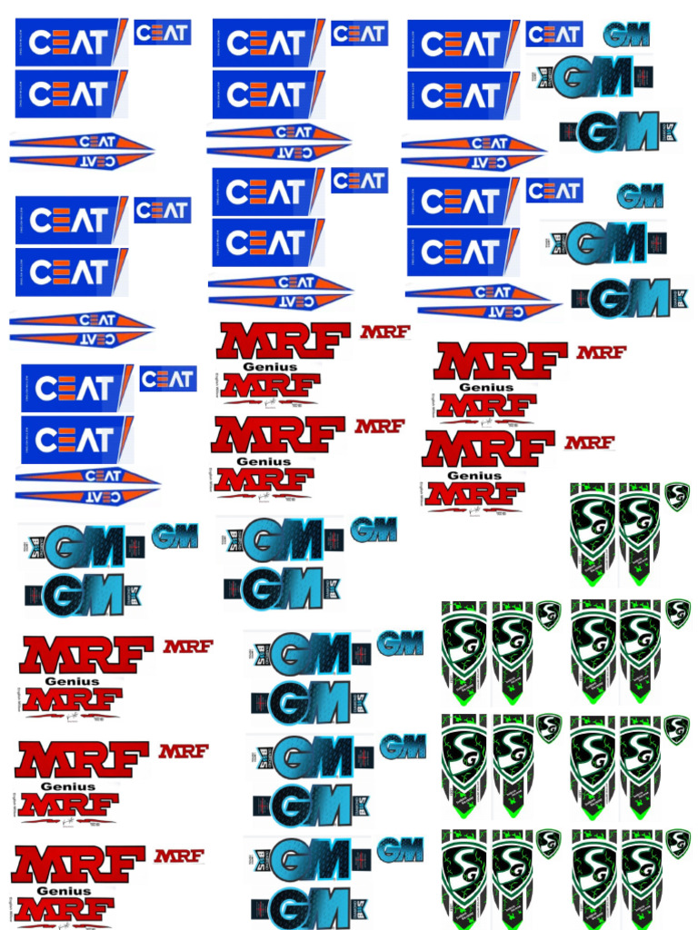 Mini Cricket Bat Stickers | PDF