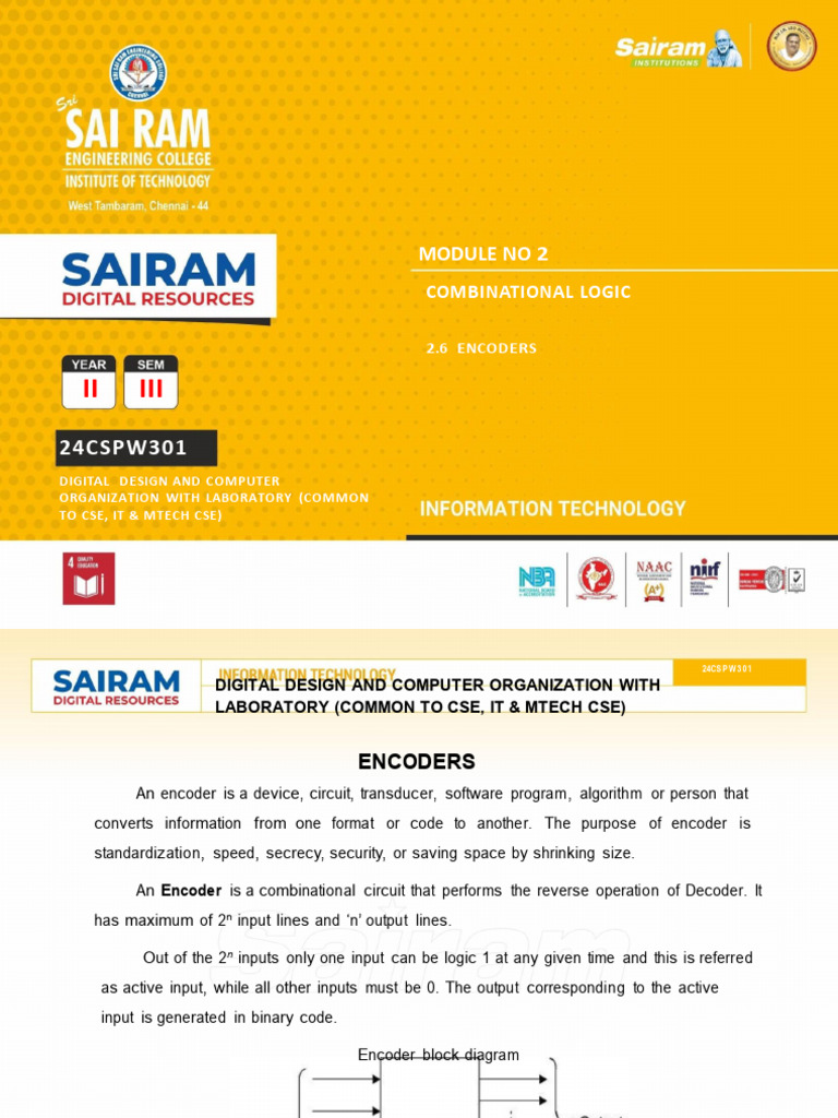 2.6 ENCODERS | PDF | Binary Coded Decimal | Data Compression