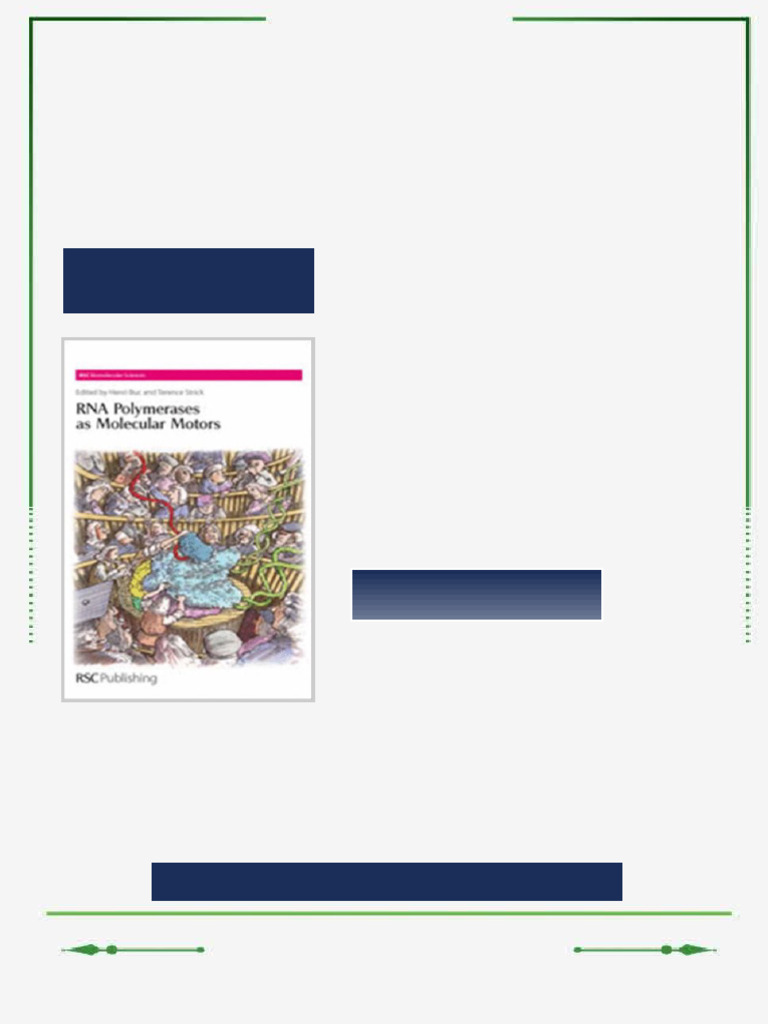 RNA Polymerases as Molecular Motors 1st Edition Henri C. Buc ebook ...