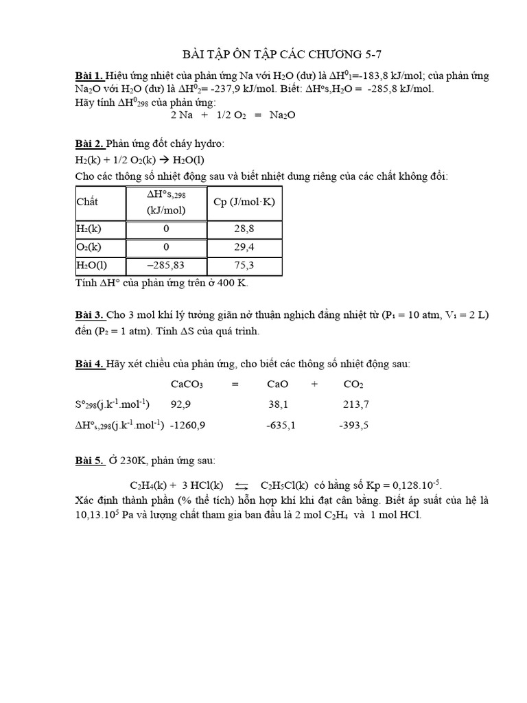For Student_General Chemistry Exercise | PDF