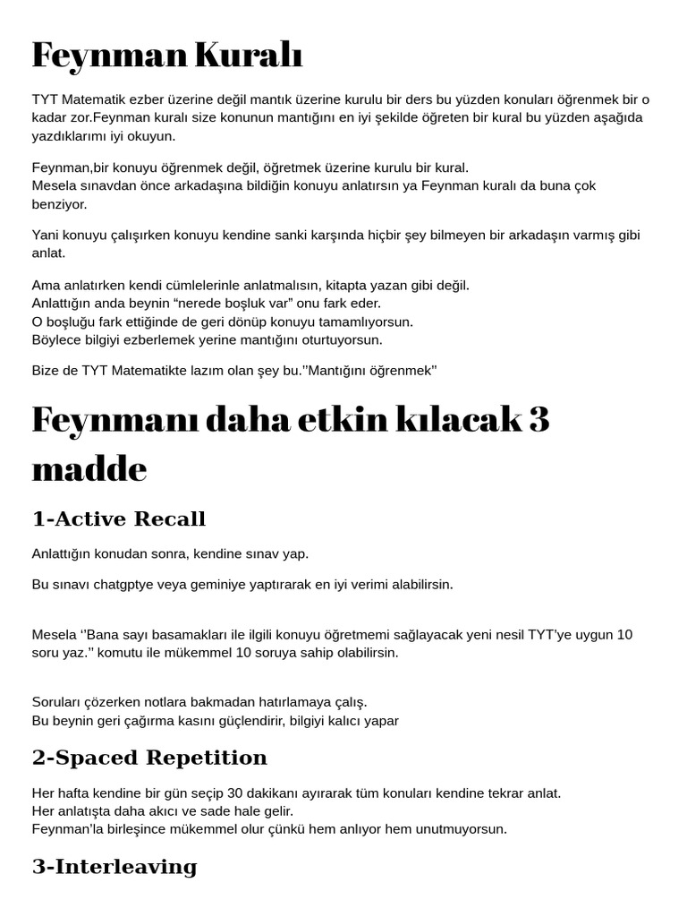 Feynman Kuralı | PDF