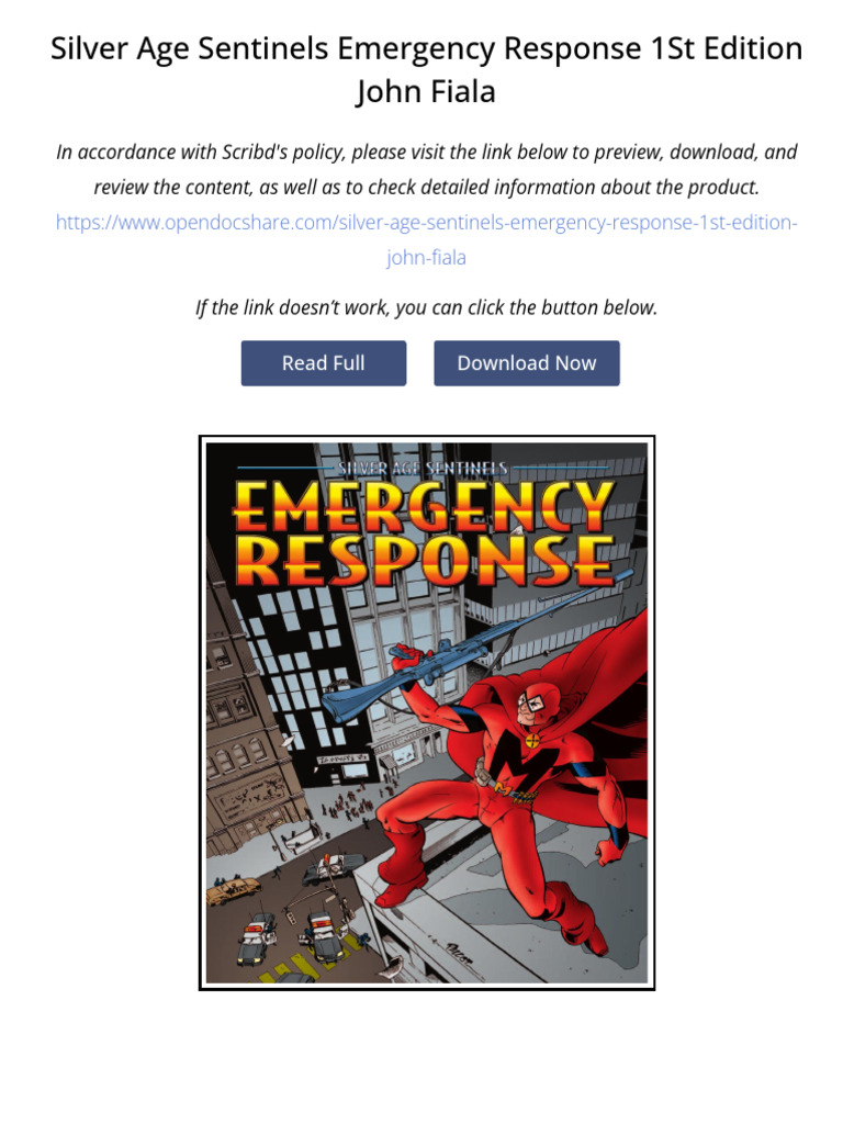 Silver Age Sentinels Emergency Response 1st Edition John Fiala | PDF