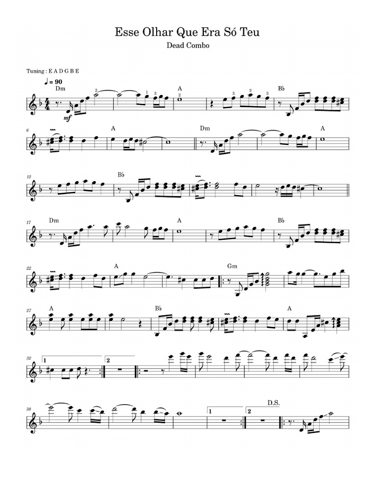 Dead Combo - GTR 1 Pauta | PDF