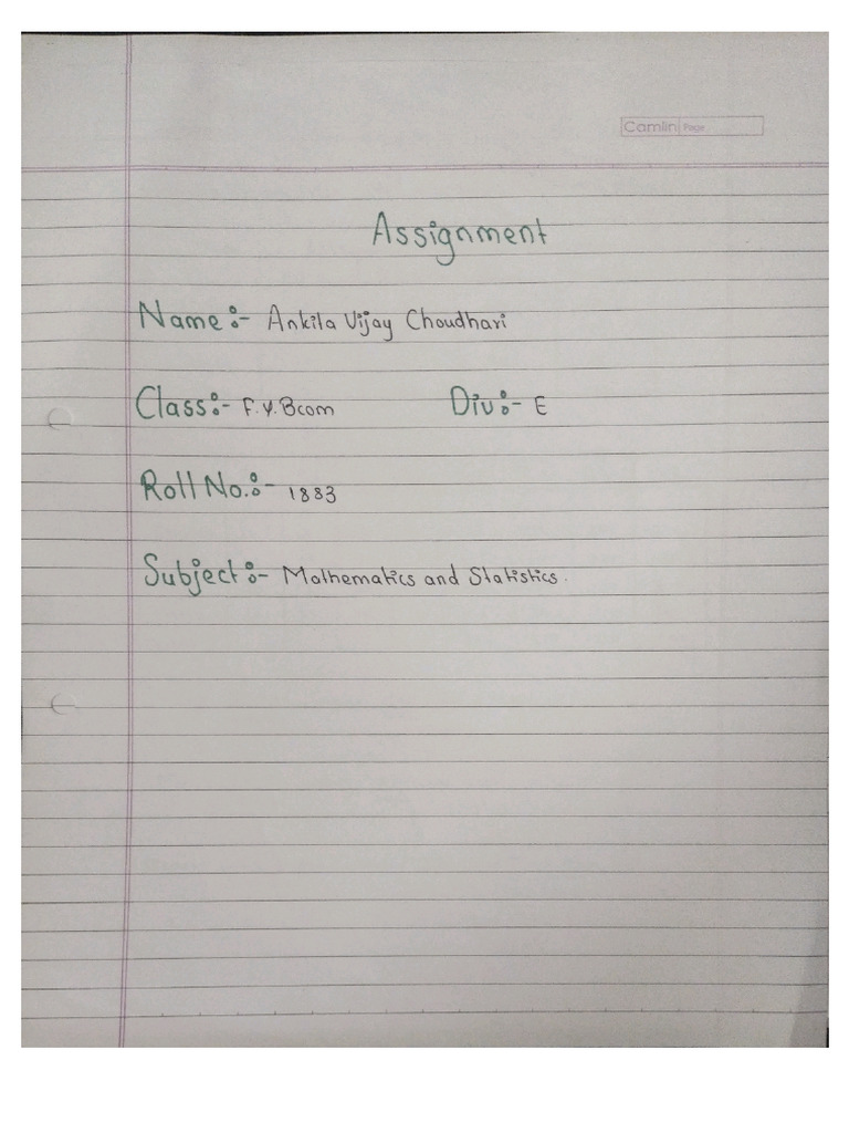 Maths Assignment | PDF