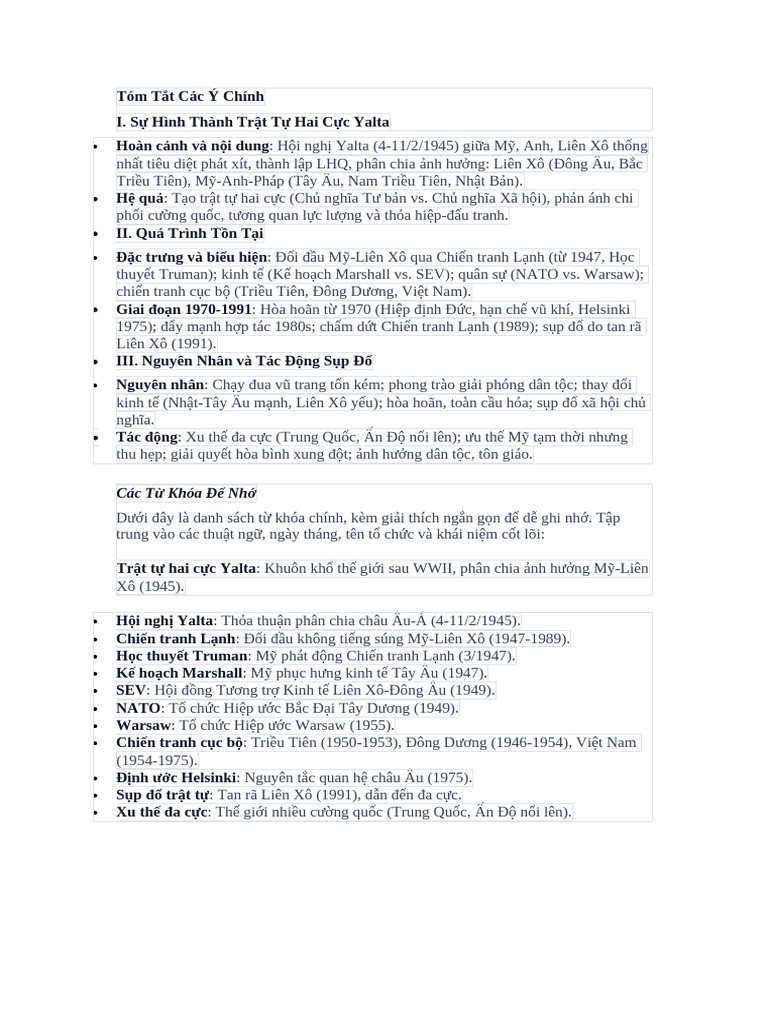 Tóm Tắt Các Ý ChínhB2 | PDF