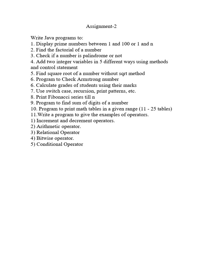 Concepts of Programming Assignment-2 | PDF