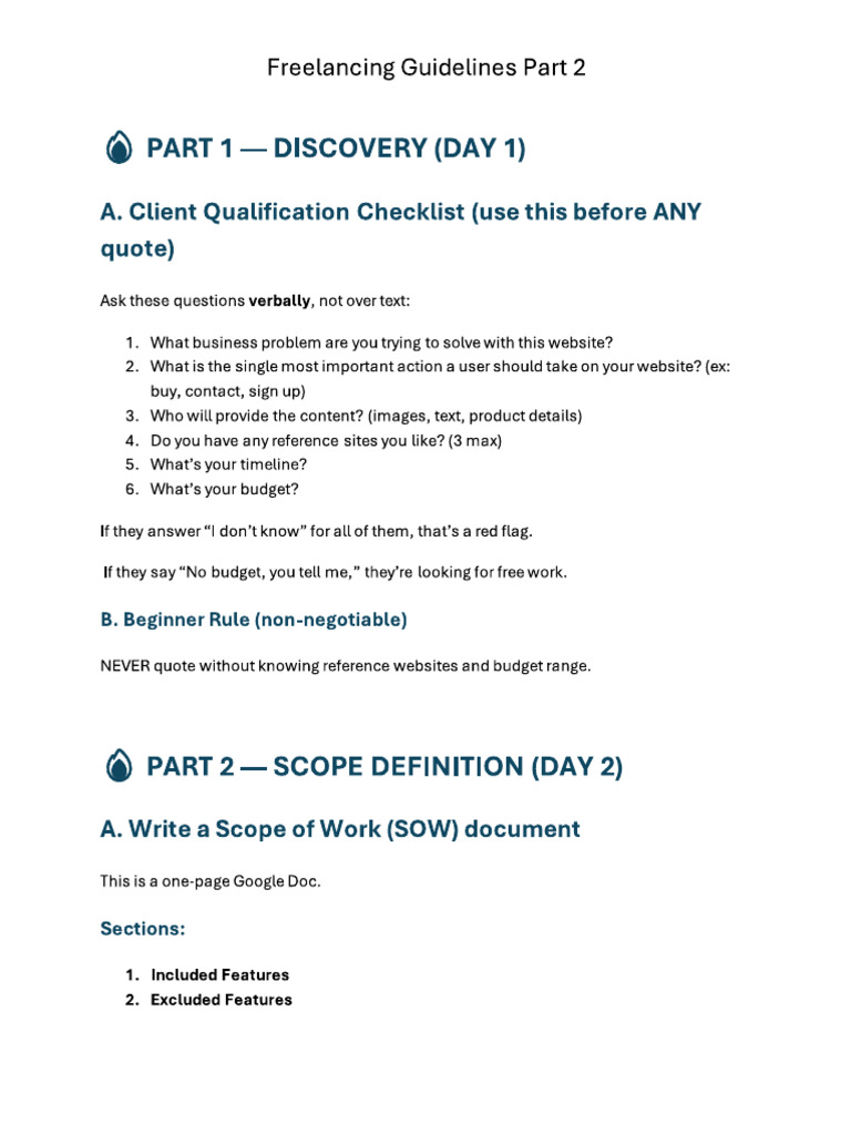 Freelancing Guidelines Part 2 | PDF