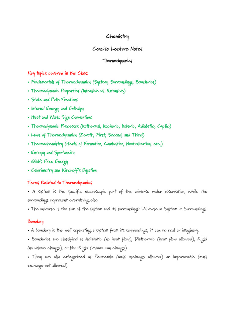 6944e82ee68ec7304d2c80bb ## Thermodynamics Short Notes | PDF | Enthalpy ...