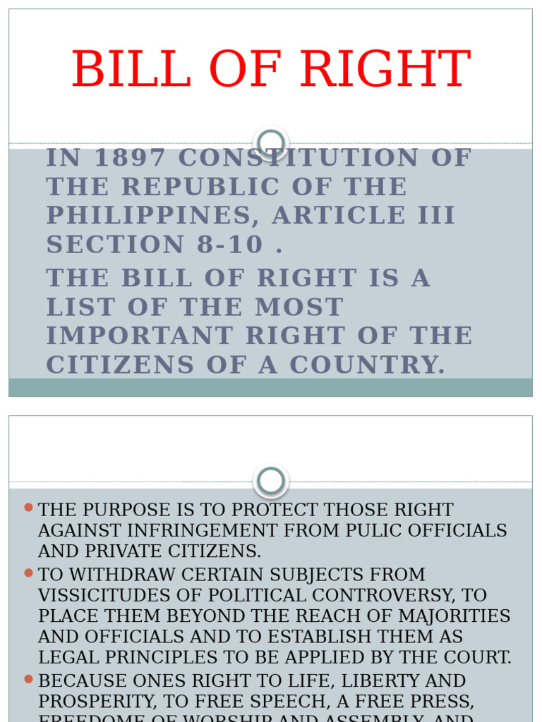 Bill of Right | PDF | Search And Seizure | Justice