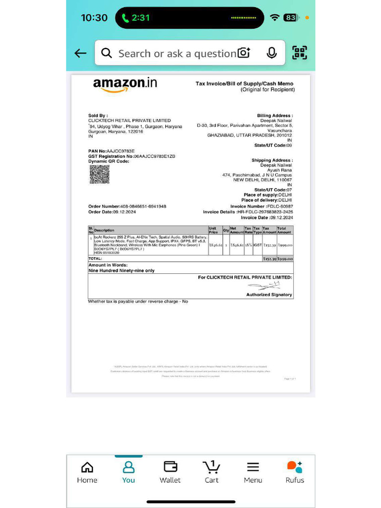Boat Invoice | PDF