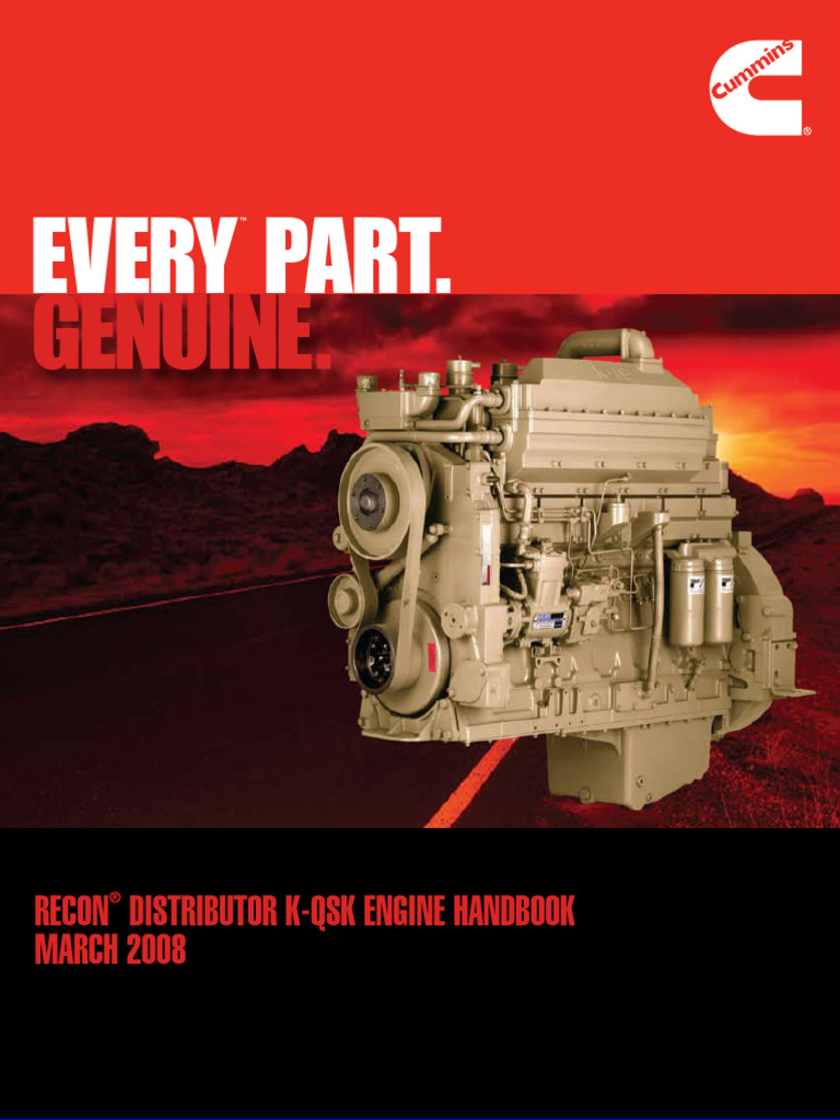 Cummins Recon Distributor k Qsk Engine Handbook | PDF | Jesus | Creed