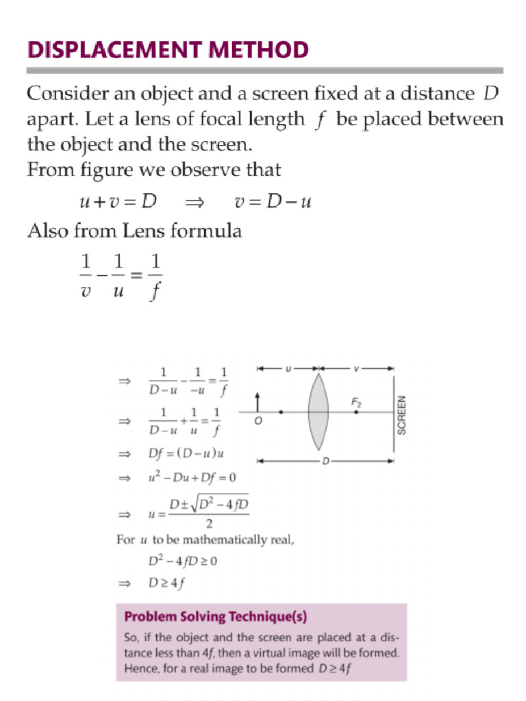 Lens Displacement Method | PDF