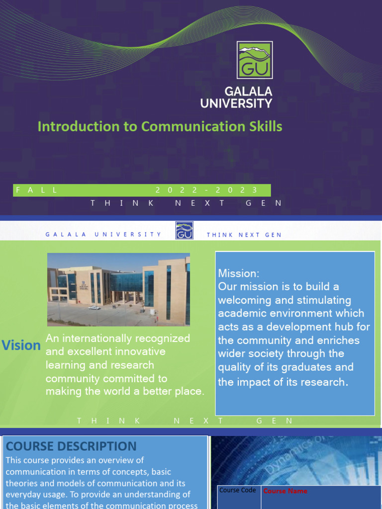 Communication Skills Chapter 1 | PDF