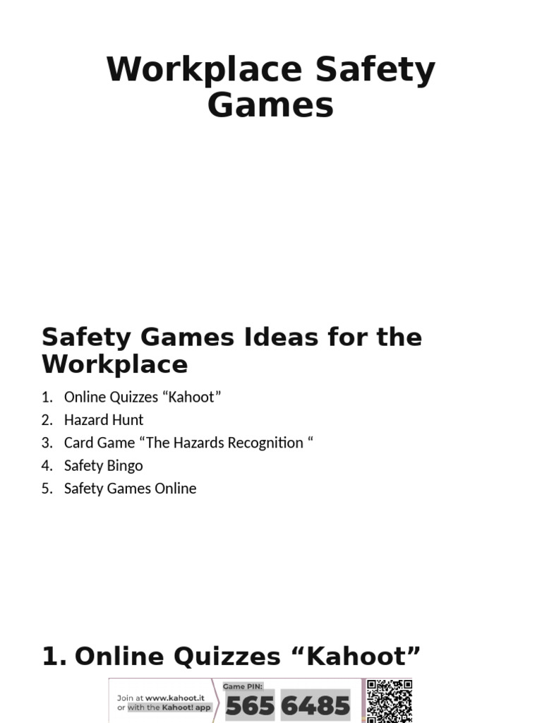 Engaging Workplace Safety Games Ideas Pdf