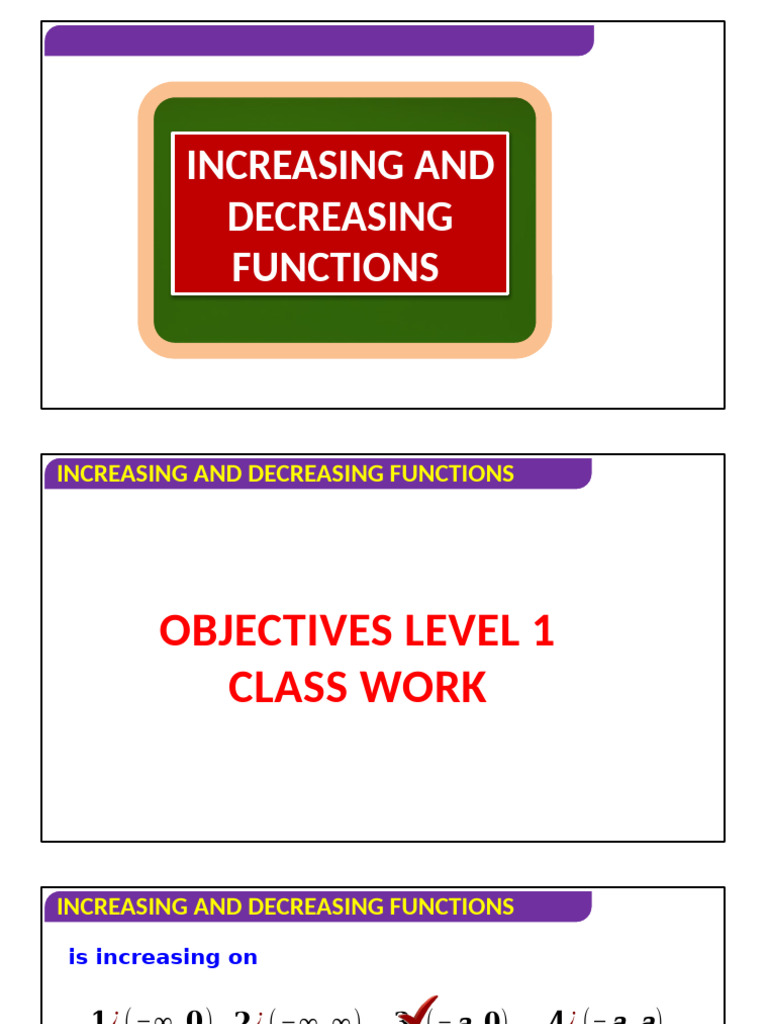 applications of derivatives questions | PDF | Monotonic Function ...