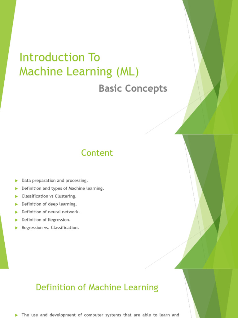 Introduction to Machine Learning Concepts | PDF | Machine Learning ...