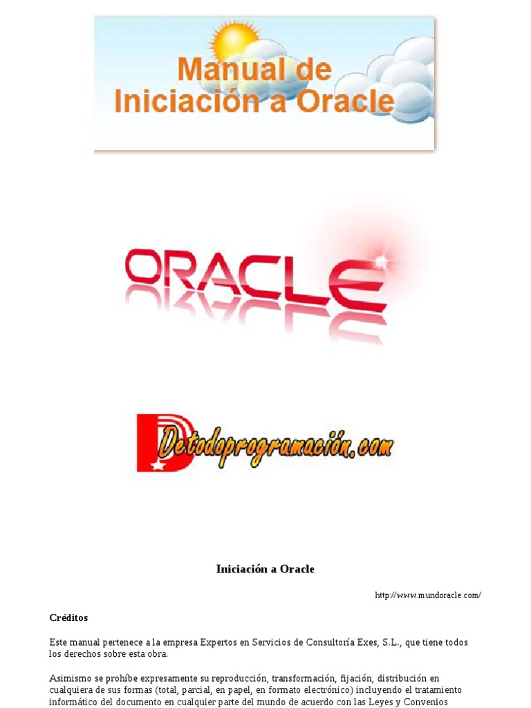 Manual de Iniciación A Oracle | PDF | Pl / Sql | SQL
