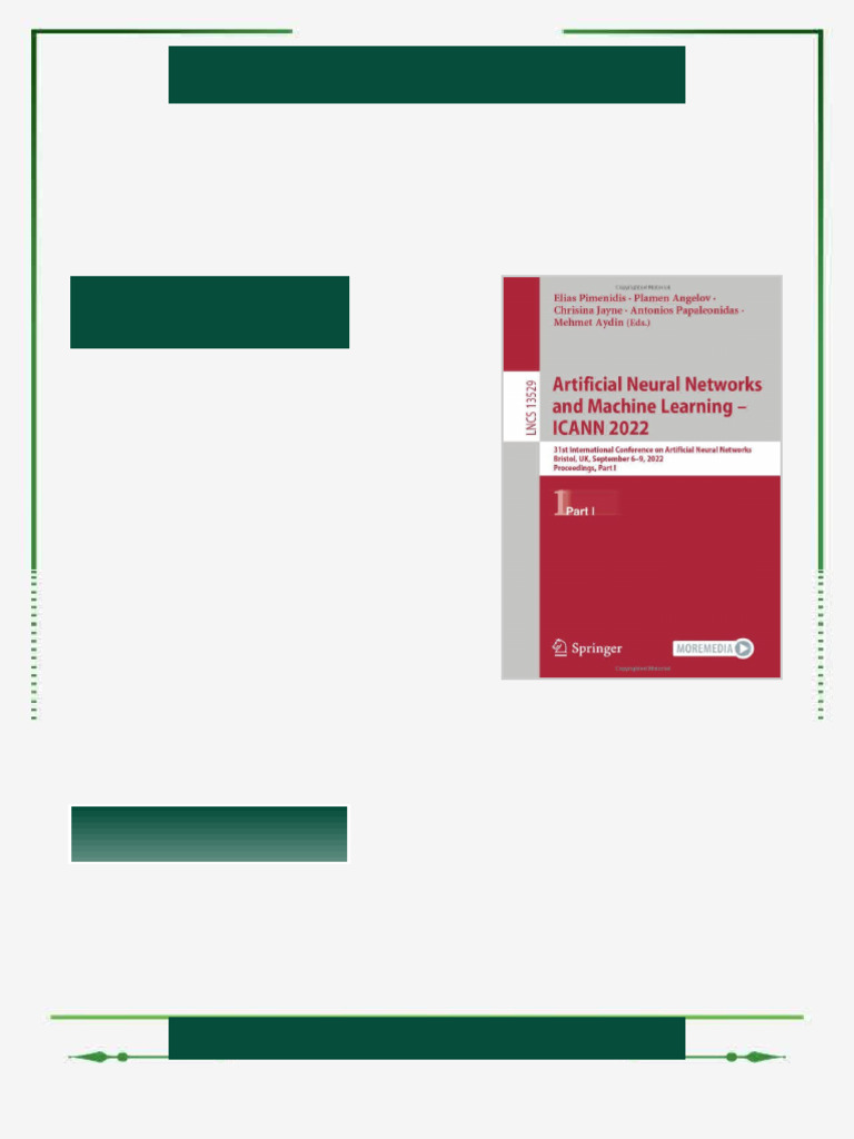 Artificial Neural Networks and Machine Learning ICANN 2022 31st ...