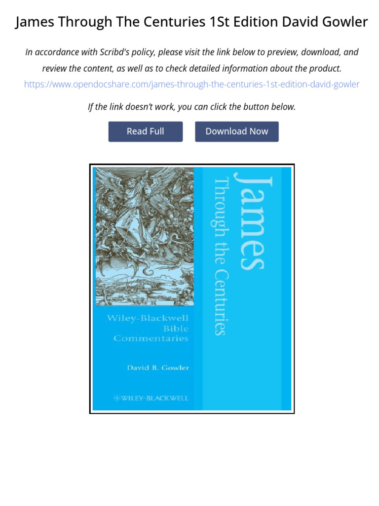 James Through the Centuries 1st Edition David Gowler | PDF | Books ...