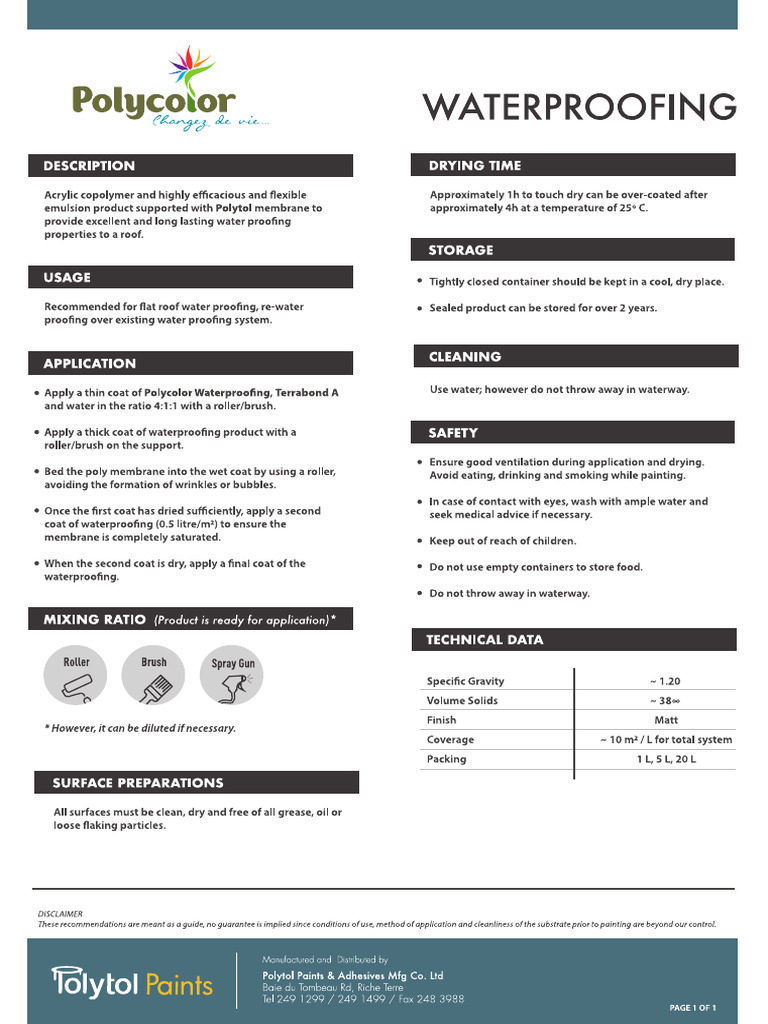 Waterproofing System | PDF