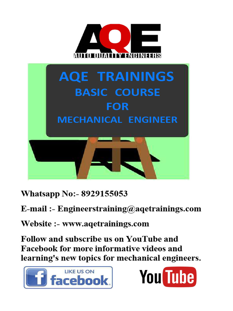 Basic Course (Aqe Trainings ) (1) (1) | PDF | Engineering Tolerance ...