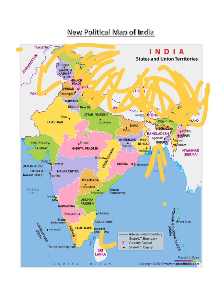 New Political Map of India_0 | PDF