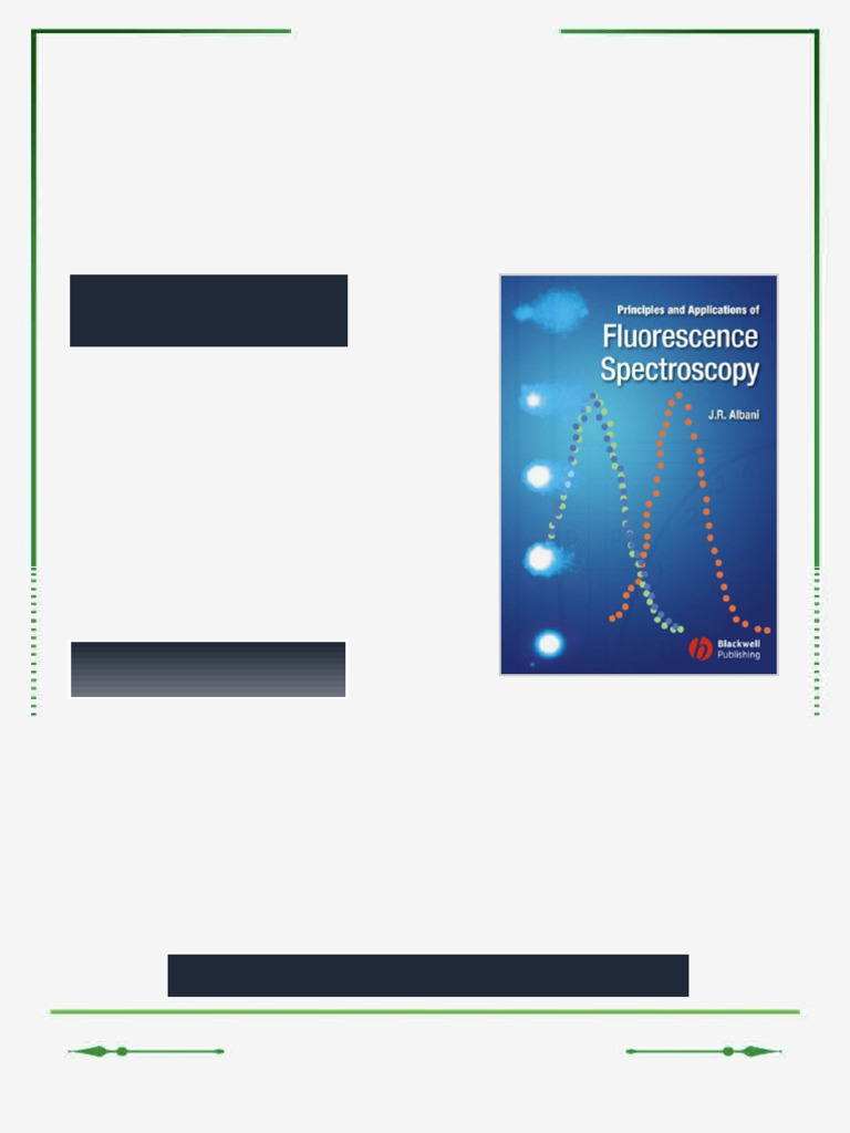 Principles and Applications of Fluorescence Spectroscopy 1st Edition ...