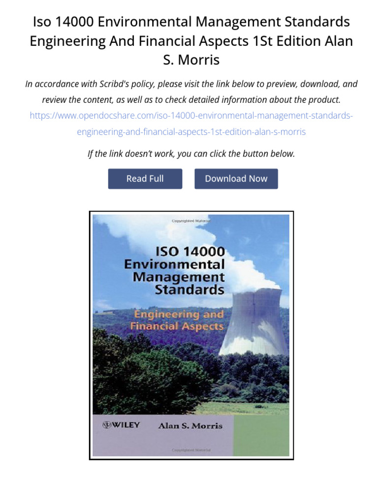 ISO 14000 Environmental Management Standards Engineering and Financial ...