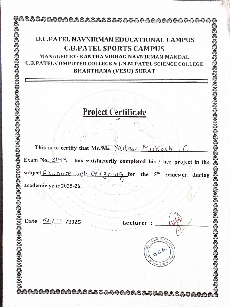 Mukua WD Certificate | PDF