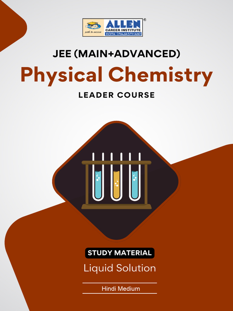 Liquid Solutions Study Material for JEE | PDF | Chemistry | Scientific ...