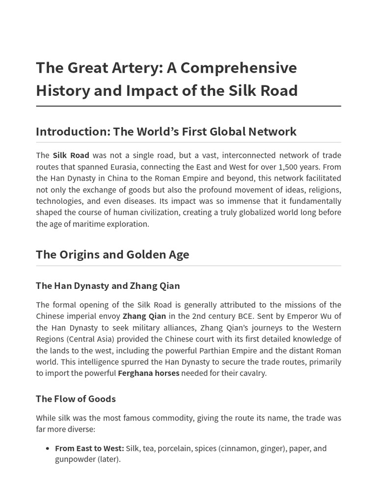 History and Impact of the Silk Road | PDF | Silk Road