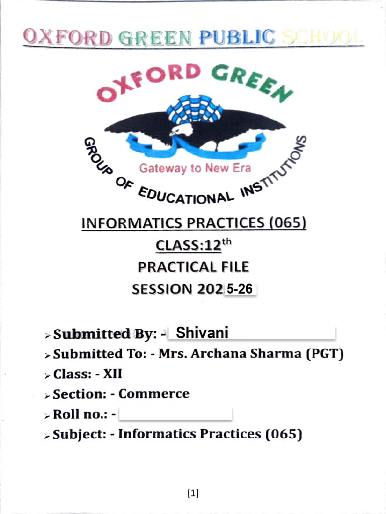 Practical Sample File 12th-1 | PDF | Data Management | Computing