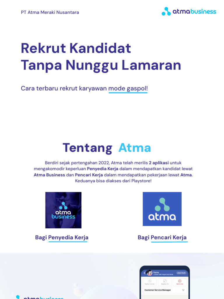 Rekrut Karyawan Cepat dengan Atma | PDF