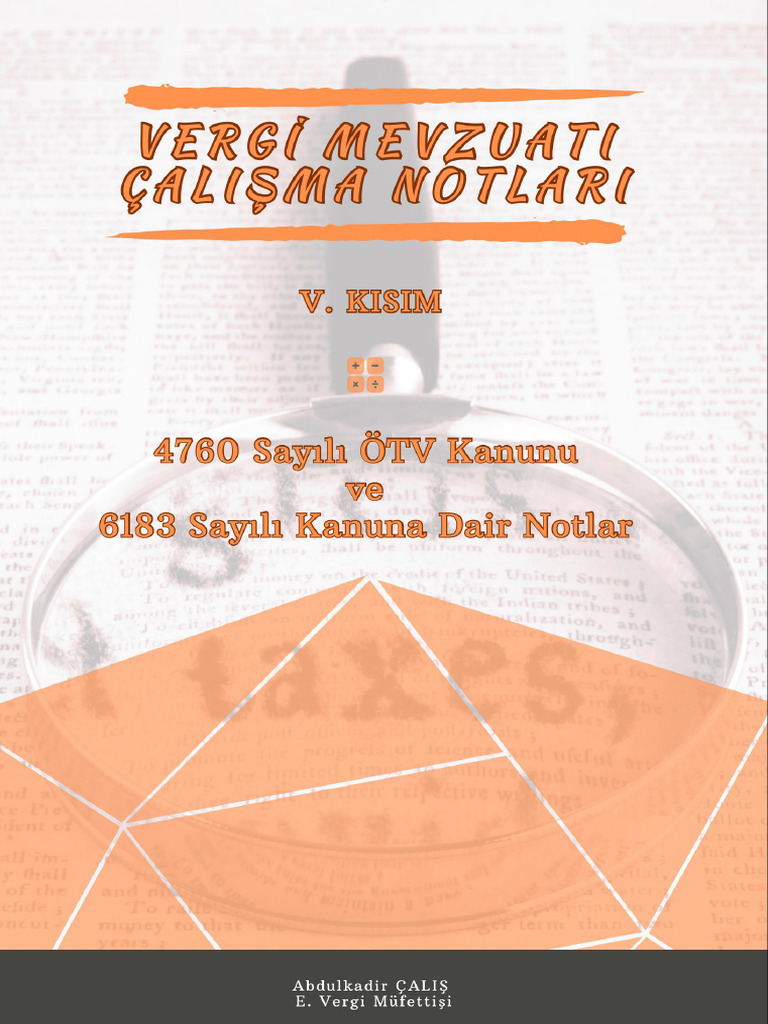 5. Kısım - ÖTVK ve 6183 S. Kanuna Dair Notlar (2024) | PDF
