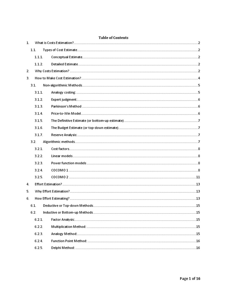 Software Cost And Effort Estimation Pdf Computing And Information