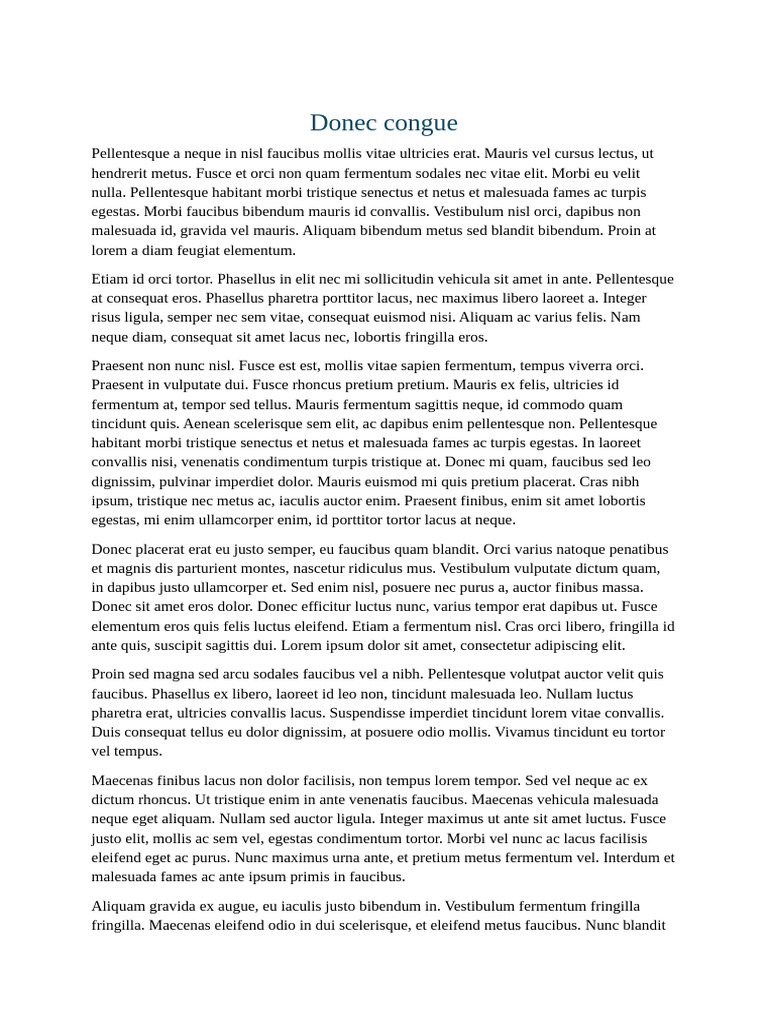 Donec Congue | PDF