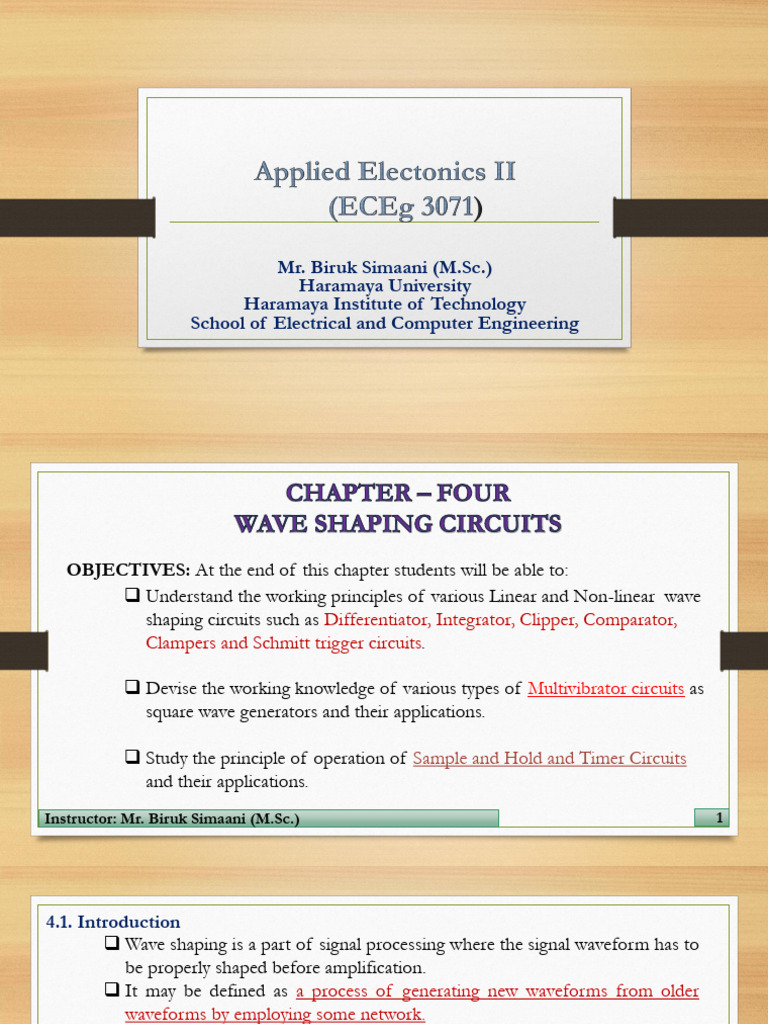 Chapter - 04 (1) (1) | PDF | Electrical Network | Electronic Oscillator