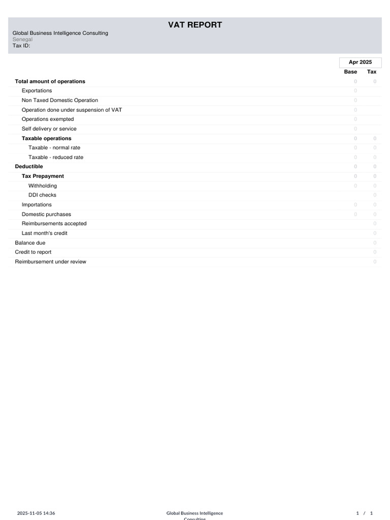 Vat Report | PDF