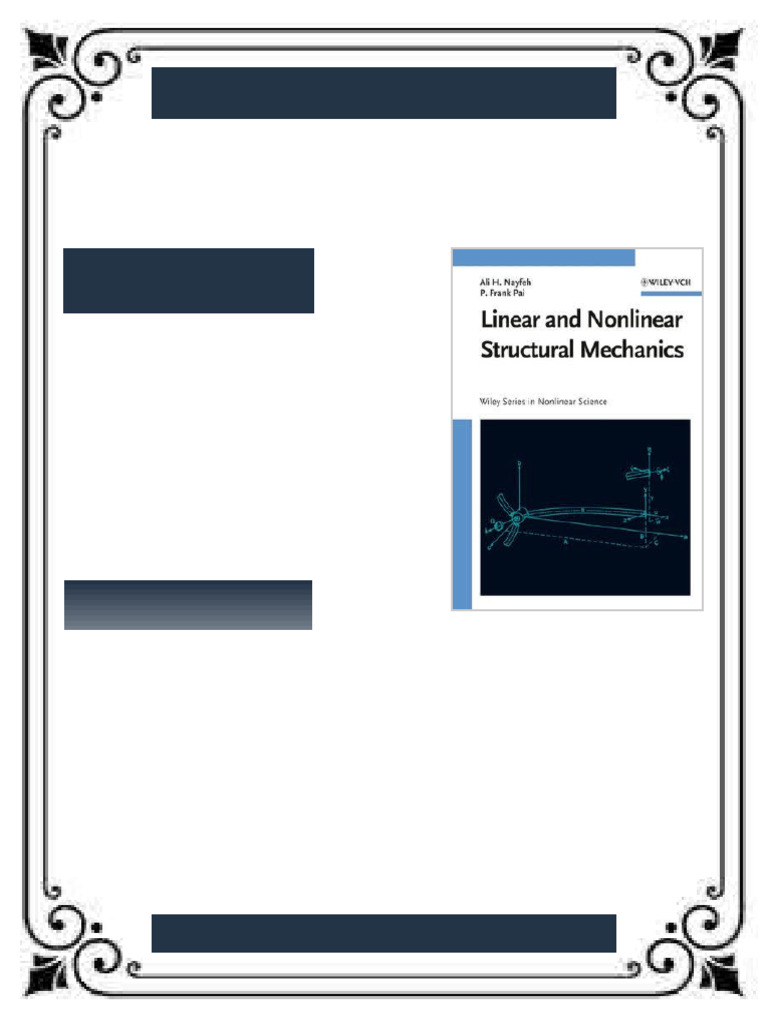 Linear and Nonlinear Structural Mechanics 1st Edition Ali H. Nayfeh ...