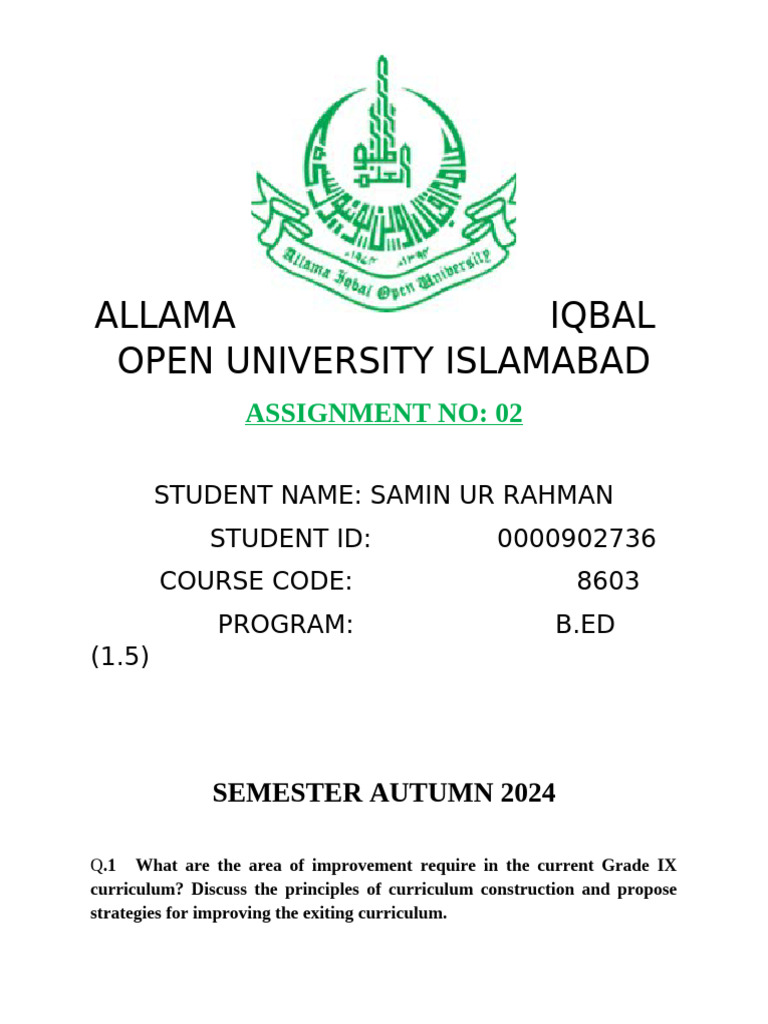 Samin 8603-2 | PDF | Curriculum | Educational Assessment