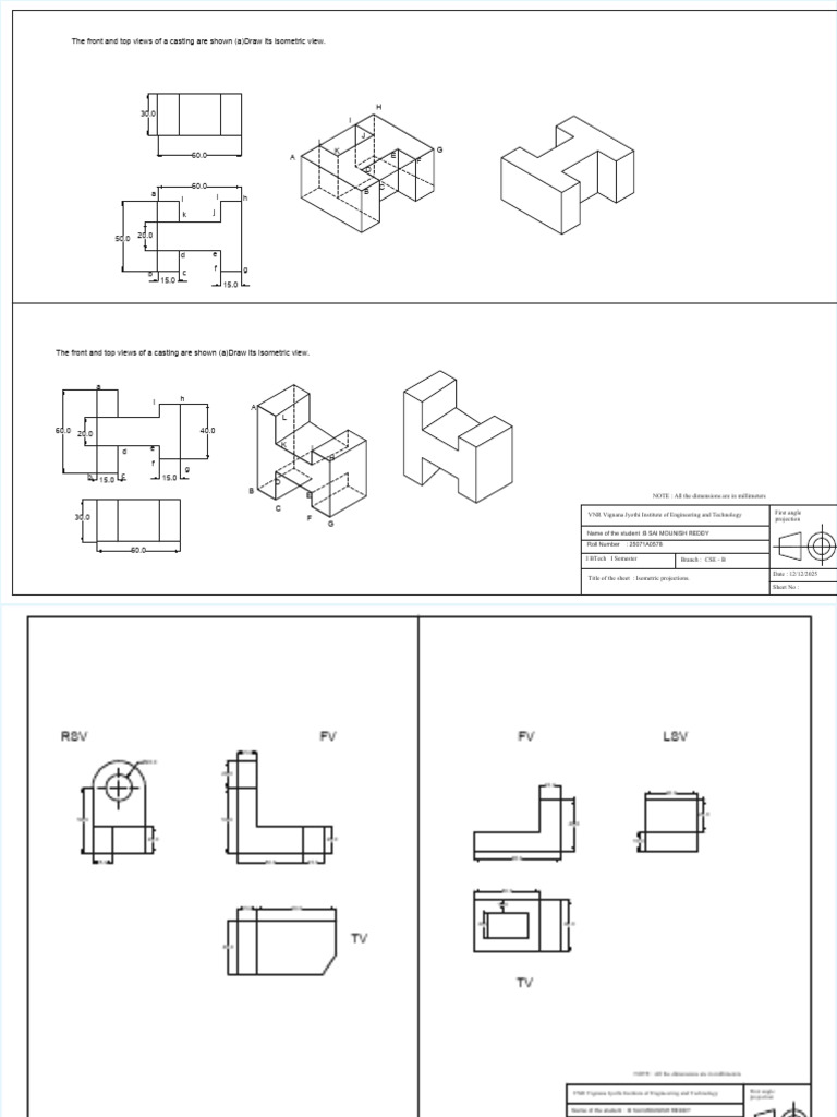 Isometric Projections 278 Model_cropped_copy Merged | PDF | Technical ...