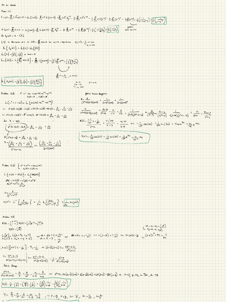 Advanced Differential Equations Problems | PDF