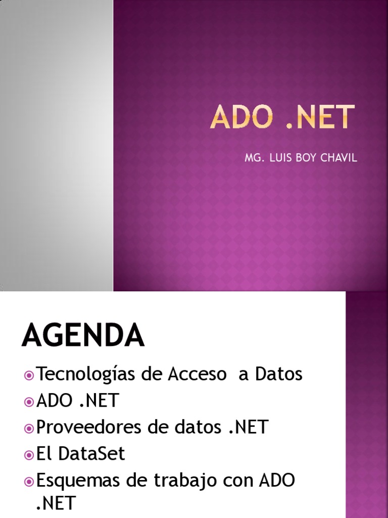 ADO.NET | PDF | Servidor SQL de Microsoft | Tabla (base de datos)
