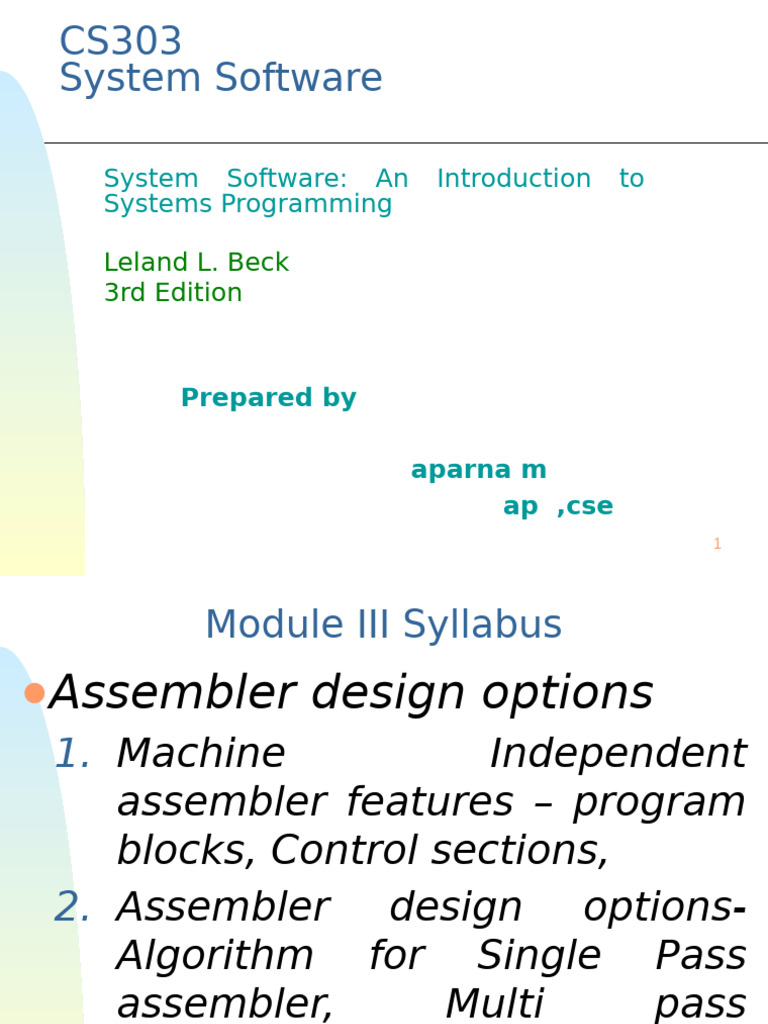Assembler Design and Features Overview | PDF | Assembly Language ...