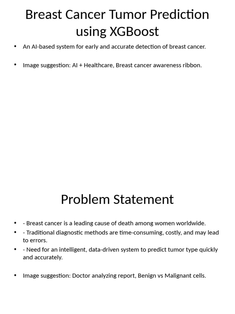 Breast Cancer Tumor Prediction XGBoost Ideathon | PDF | Breast Cancer ...