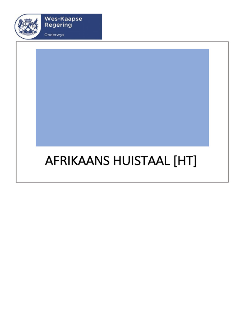 Afrikaans Huistaal Multigraad GF WKOD | PDF